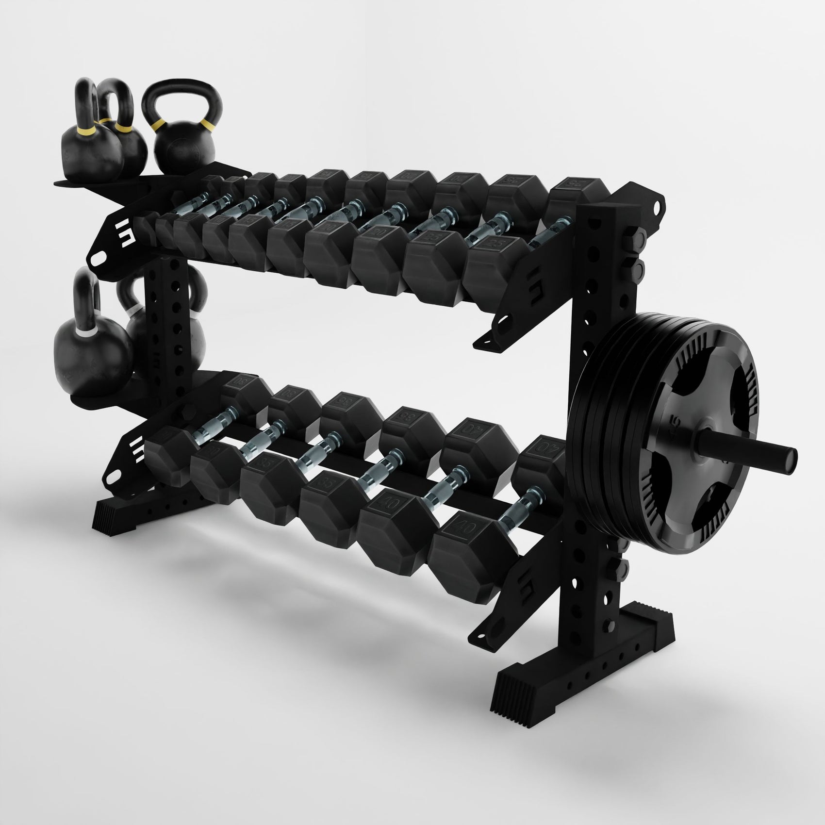 2-Tier Horizontal Dumbbell Rack | Synergy Custom Fitness