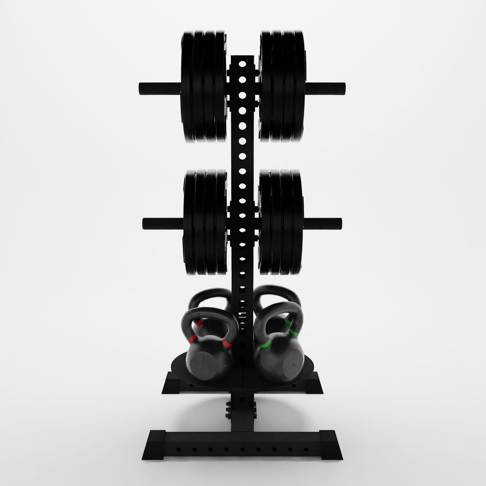 Vertical Plate & Kettlebell Storage Rack | Synergy Custom Fitness