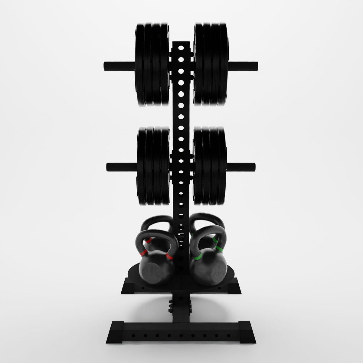 Vertical Plate & Kettlebell Storage Rack | Synergy Custom Fitness