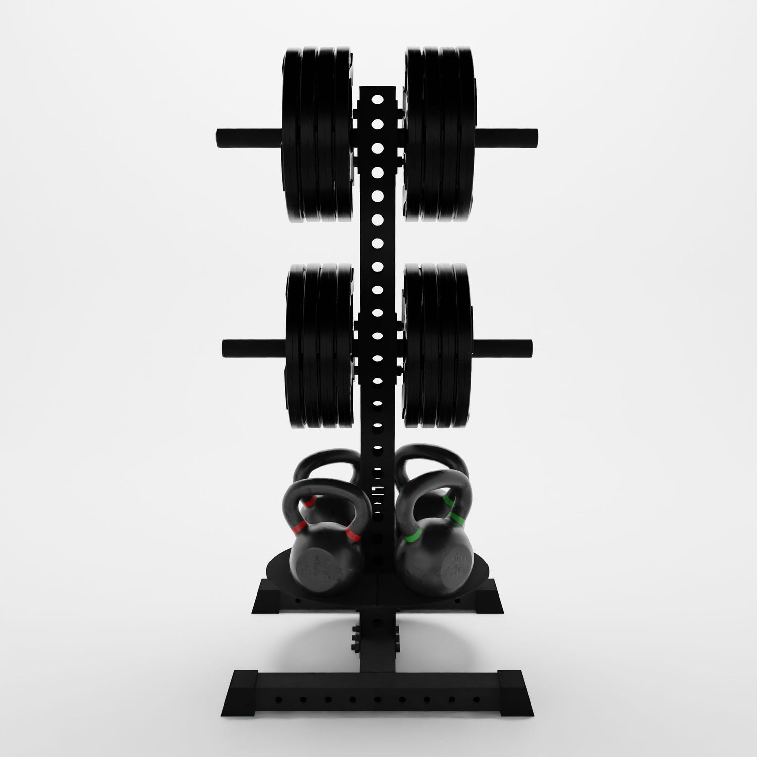 Vertical Plate & Kettlebell Storage Rack | Synergy Custom Fitness
