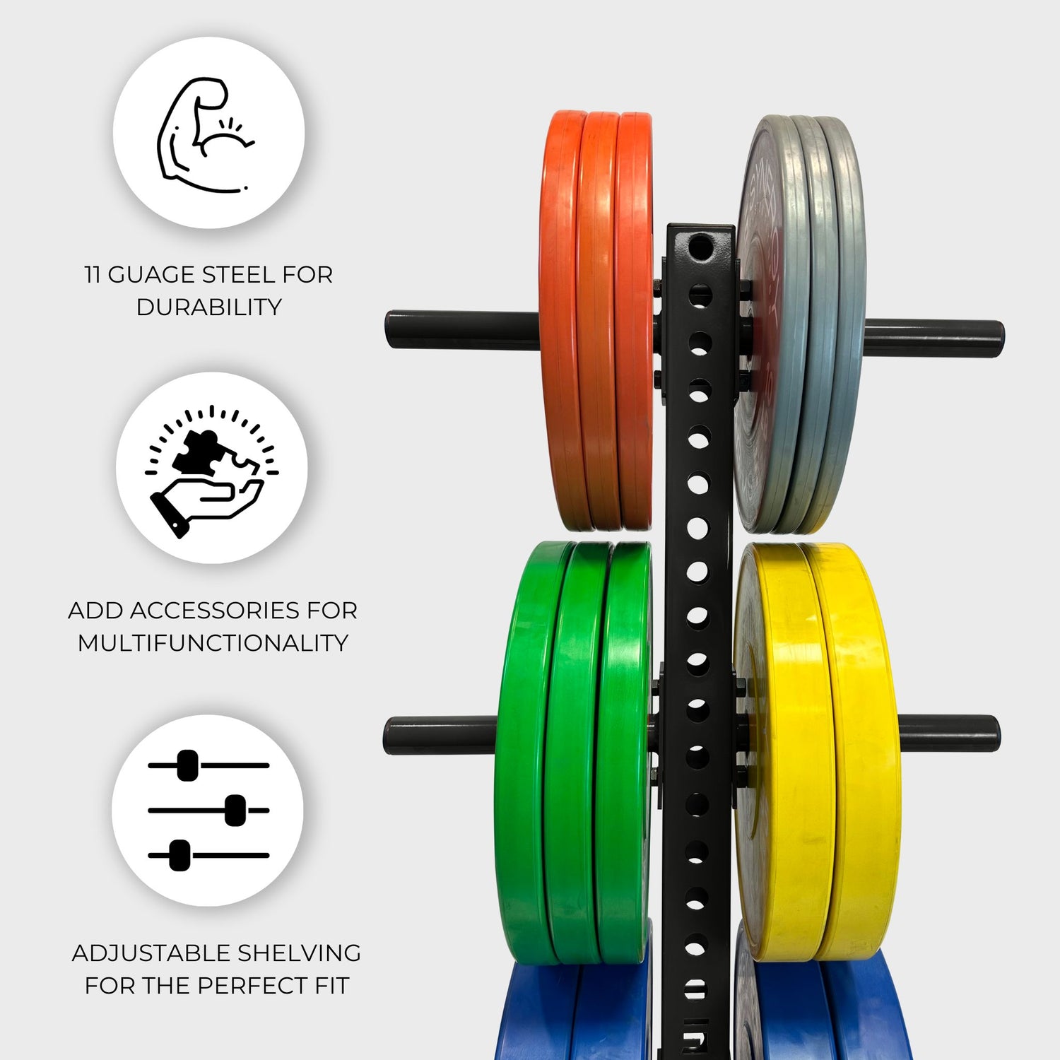 Vertical Plate Storage Rack | Synergy Custom Fitness
