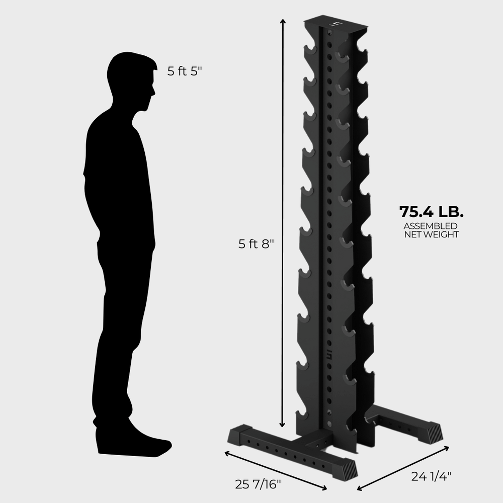 Delta | 10-Tier Vertical Dumbbell Rack