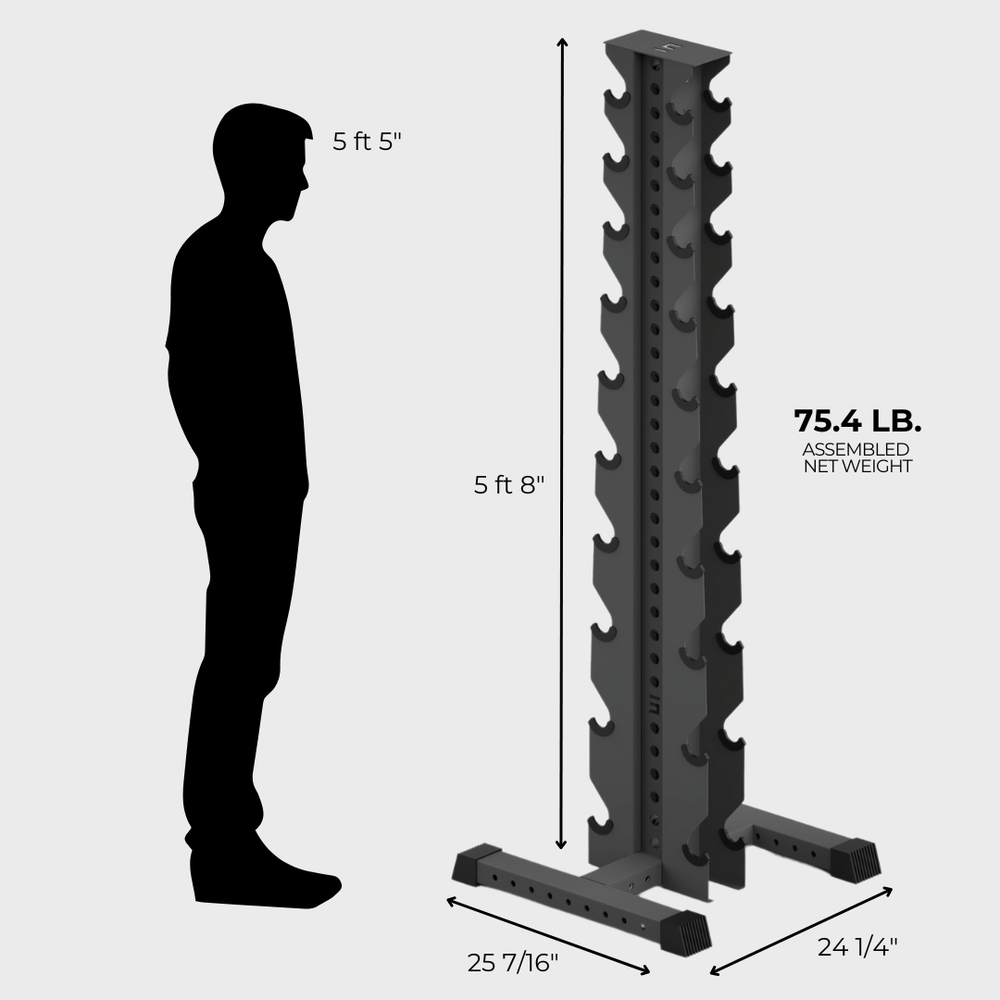 Delta | 10-Tier Vertical Dumbbell Rack